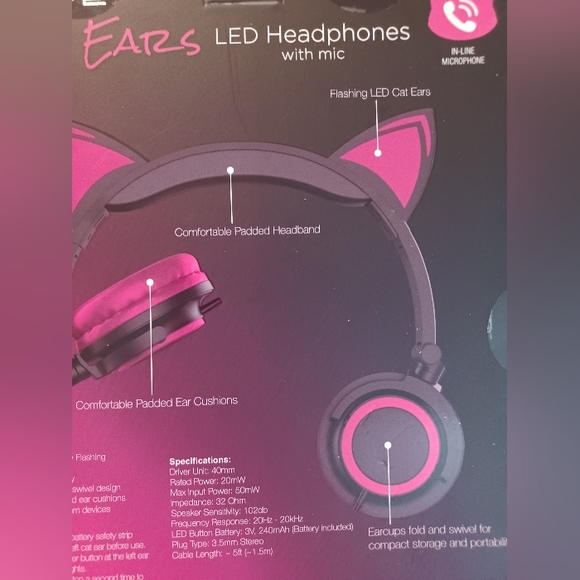 Hype | Headphones | Hype Led Car Ears Headphones With Microphone | Poshmark